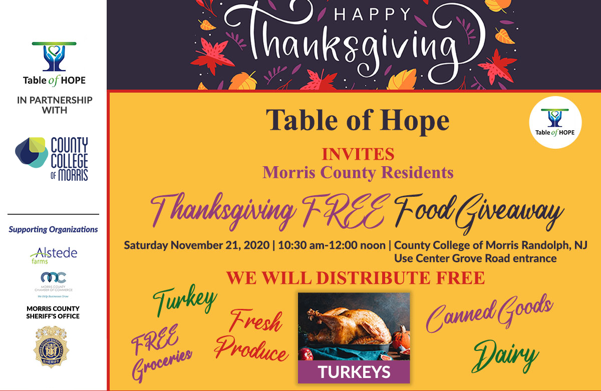 Table of Hope Food Giveaway - Butler, NJ News
